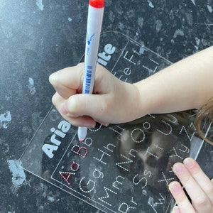 Personalised Acrylic Tracing Board Set Learn to Write - Etsy