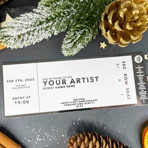 Personalised Interactive Event Ticket Concert Ticket Gift - Etsy UK