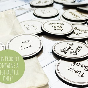 Reward Tokens SVG, Chore Tokens SVG, Glowforge Laser File, Omtech Laser ...