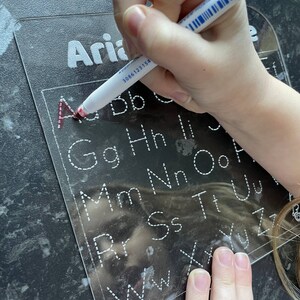 Personalised Acrylic Tracing Board Set Learn to Write | Etsy