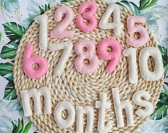 Baby Milestone Cards Milestone Numbers Monthly Baby Photo - Etsy