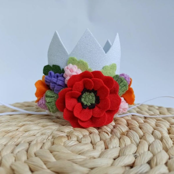 Felt Flower Crown - Etsy