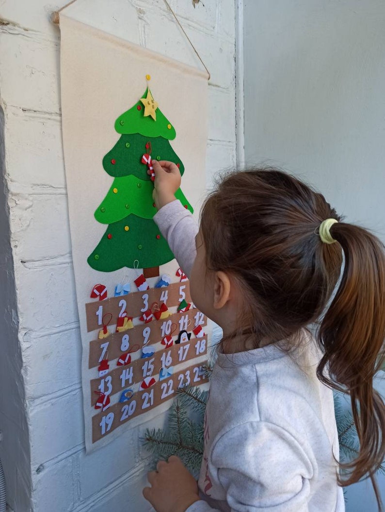 Felt Advent Calendar Tree Advent Calendar Kids Christmas - Etsy