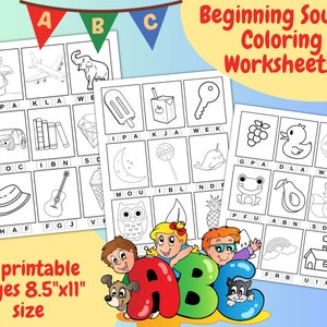 Summer Coloring Pages, Alphabet Beginning Sounds Coloring Worksheets ...