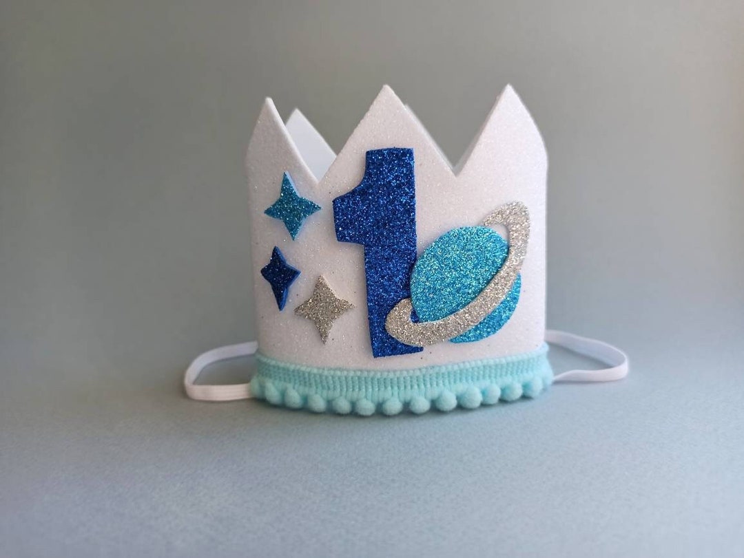 Space Theme Birthday Crown, First Trip Around the Sun Birthday Party - Etsy