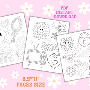 Printable Coloring Pages With Retro Groovy Theme, Groovy Kids Coloring ...