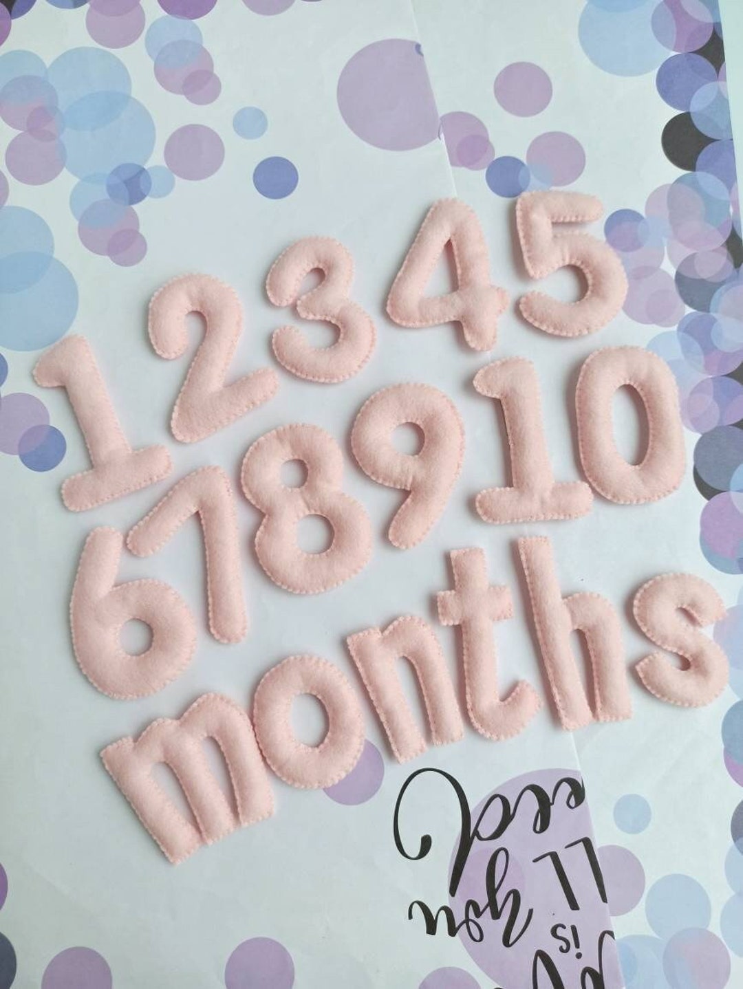 Pink Milestone Numbers, Felt Monthly Milestone - Etsy