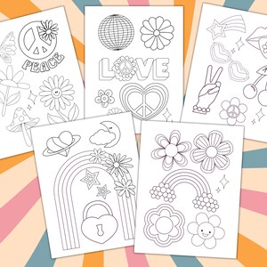 Disco Colouring Page, Groovy Birthday Coloring, 70s Coloring Page - Etsy