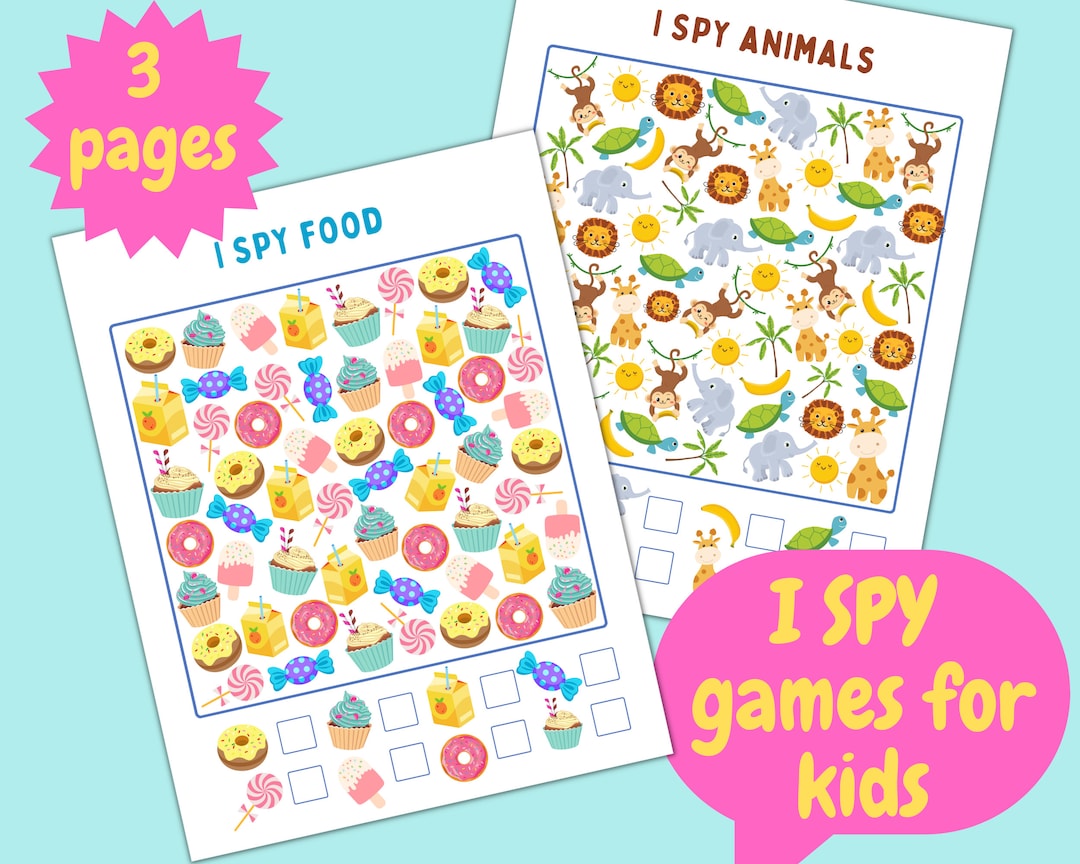 Food I SPY Games, I SPY Animals, Birds I SPY - Etsy