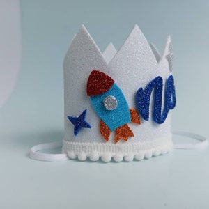 Space 1st Birthday Crown, Outer Space Birthday Hat - Etsy