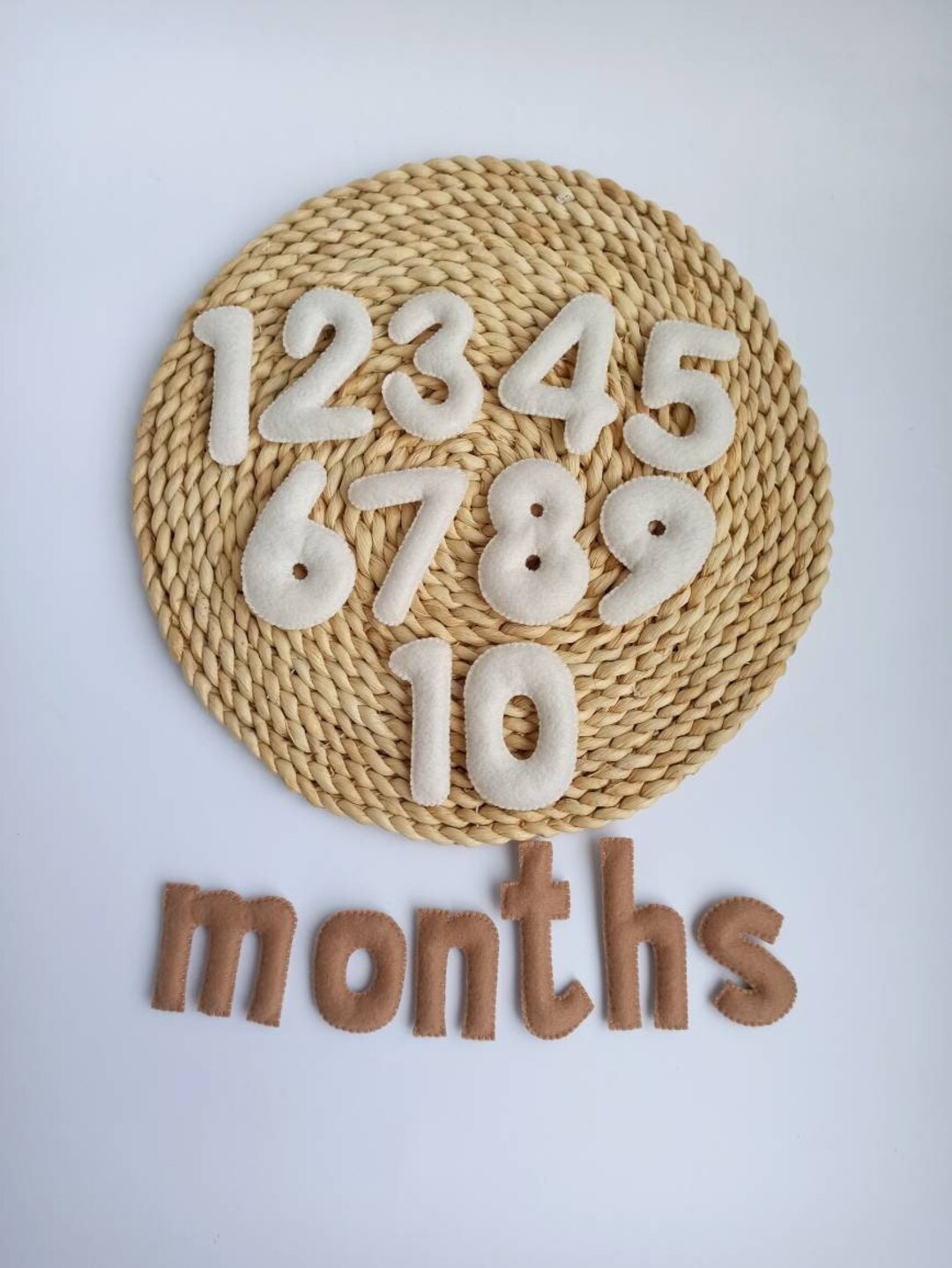 Felt Baby Milestone Numbers, Baby Bump Countdown Numbers, Pregnancy ...