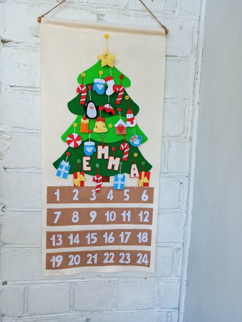 Felt Advent Calendar Tree Advent Calendar Kids Christmas - Etsy