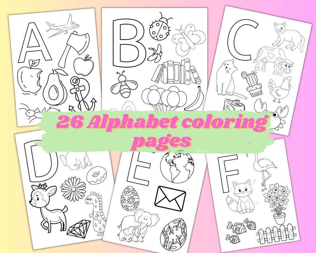 Coloring Book With Alphabet Letters for Toddlers, ABC Coloring Book ...