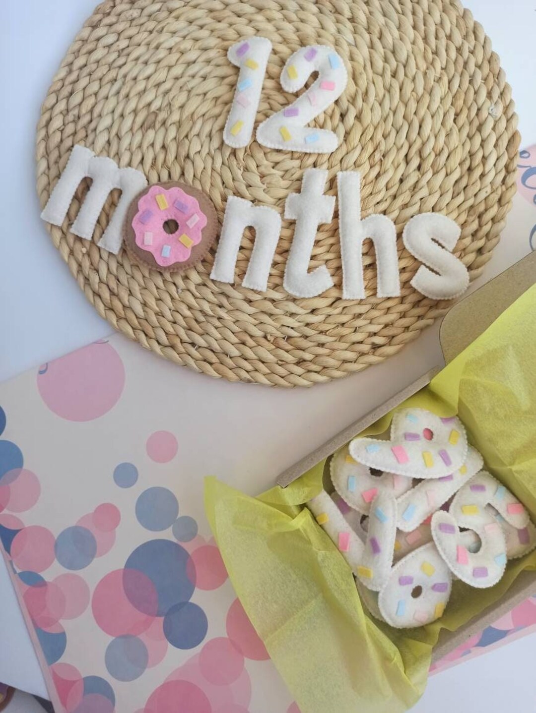 Donut Monthly Milestone Numbers, Newborn Photo Props - Etsy