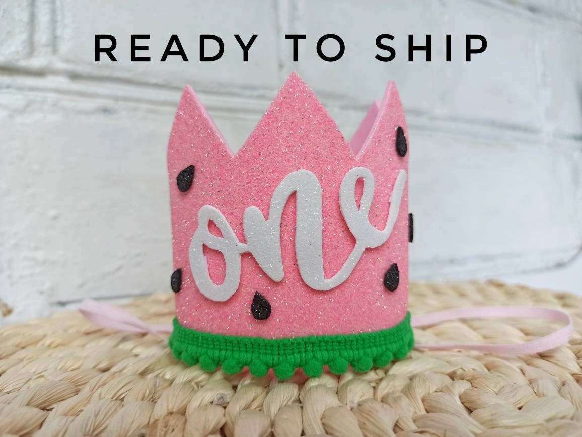 Watermelon 1st Birthday Crown One in A Melon Birthday Party | Etsy