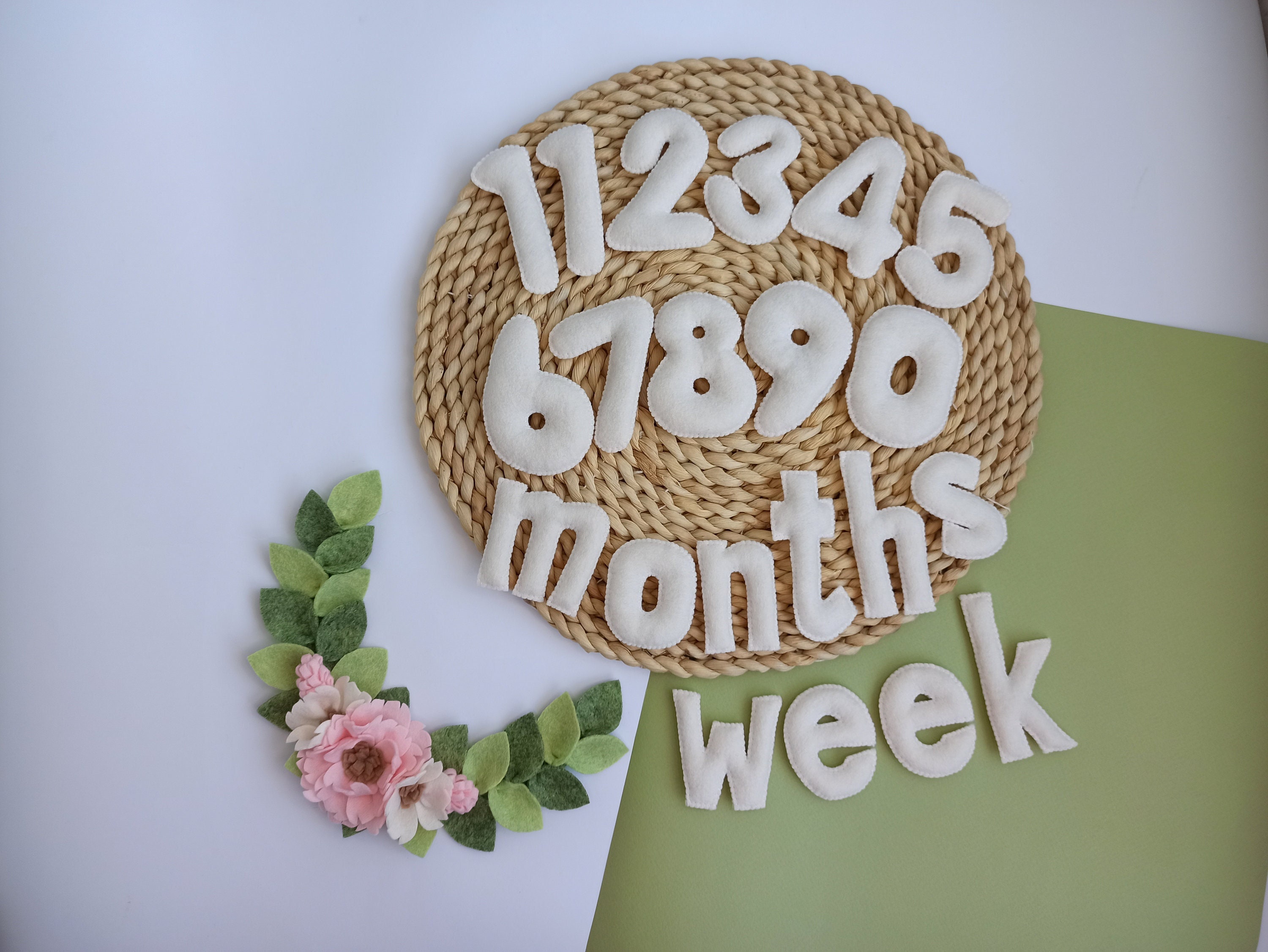 Baby Milestone Numbers, Baby Monthly Milestone Blocks, Countdown ...
