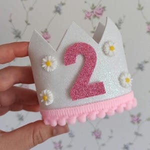 Two Groovy Birthday Crown With Daisy, Flower Power Birthday, Girl 1st ...