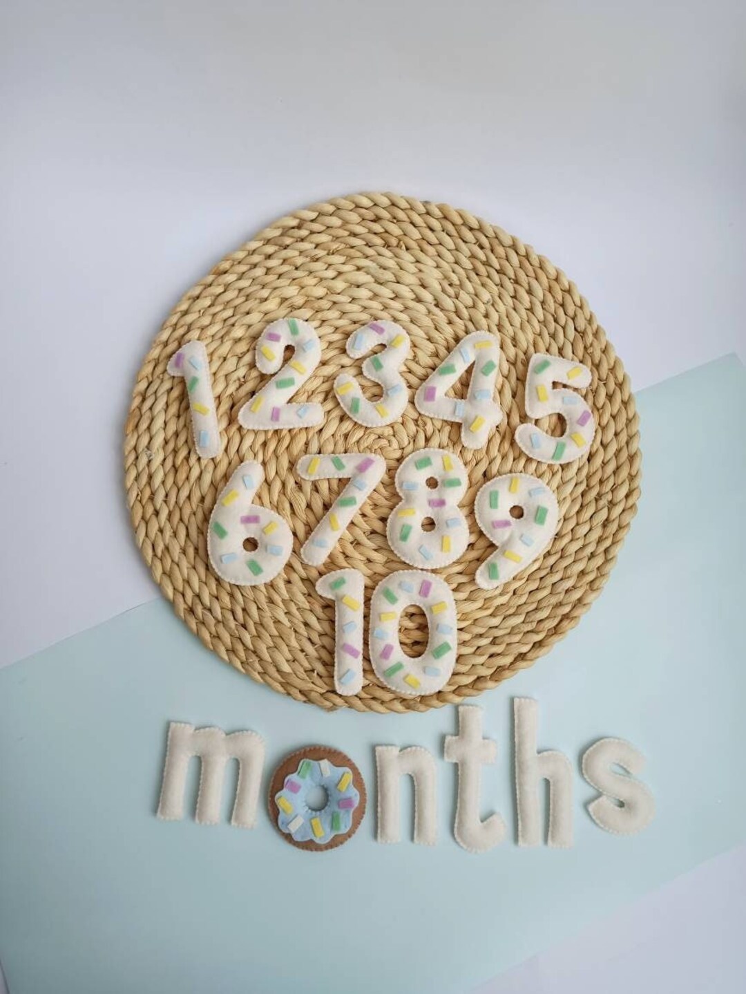 Baby Monthly Milestone, Milestone Cards, Donut Milestone Numbers, Baby ...