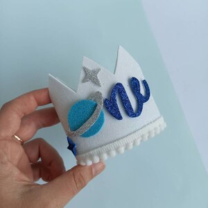 Space 1st Birthday Crown, 1st Trip Around Sun Birthday, Rocketship ...