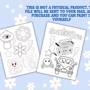 Printable Coloring Pages With Retro Groovy Theme, Groovy Kids Coloring ...