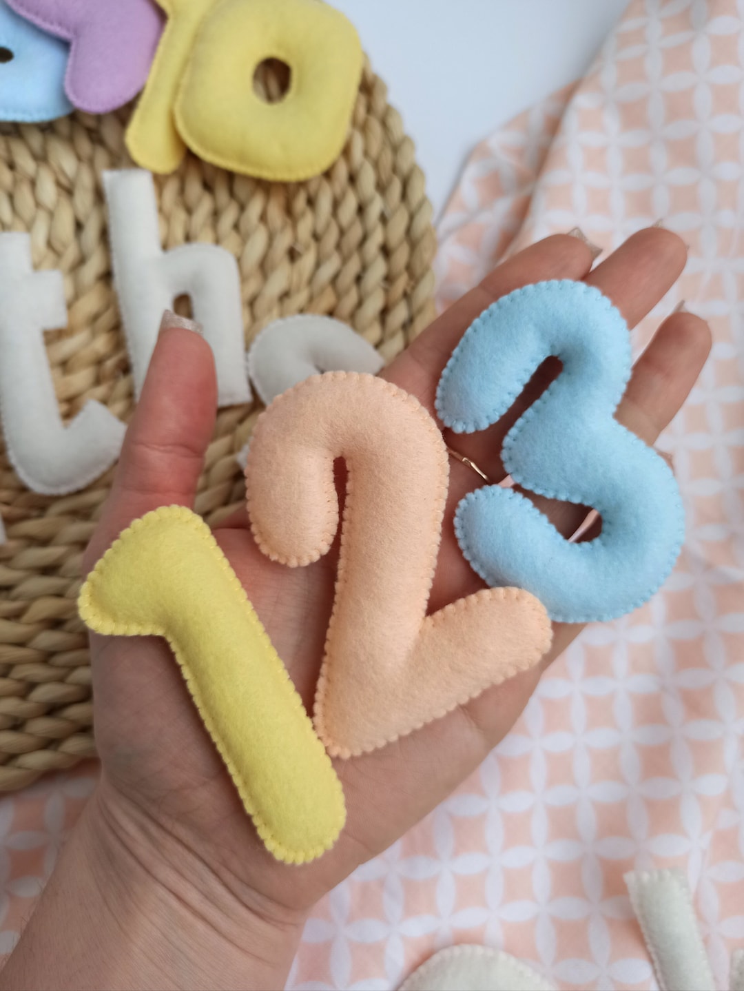 Baby Monthly Milestone, Felt Milestone Numbers, Hello World Sign - Etsy