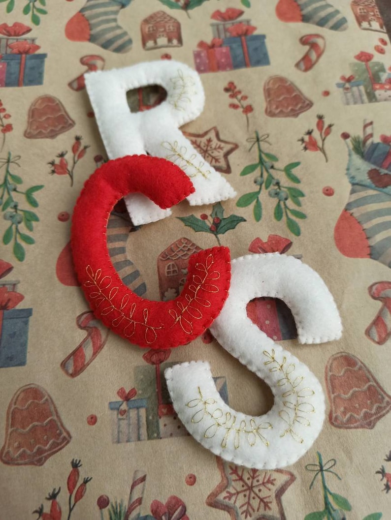 Letters for Stockings and Gifts Christmas Ornaments - Etsy
