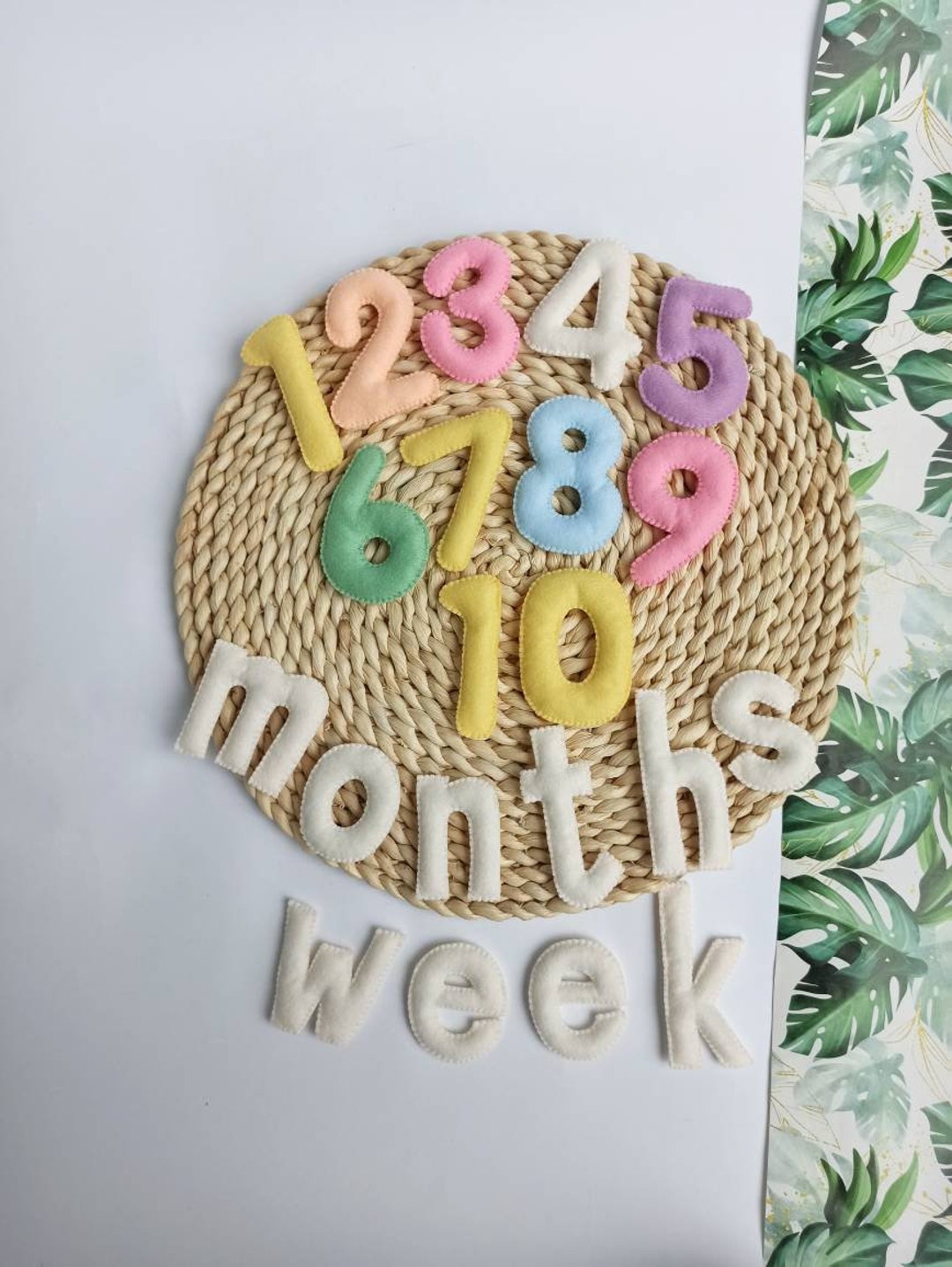 Monthly Milestone Numbers for Baby Photos - Etsy