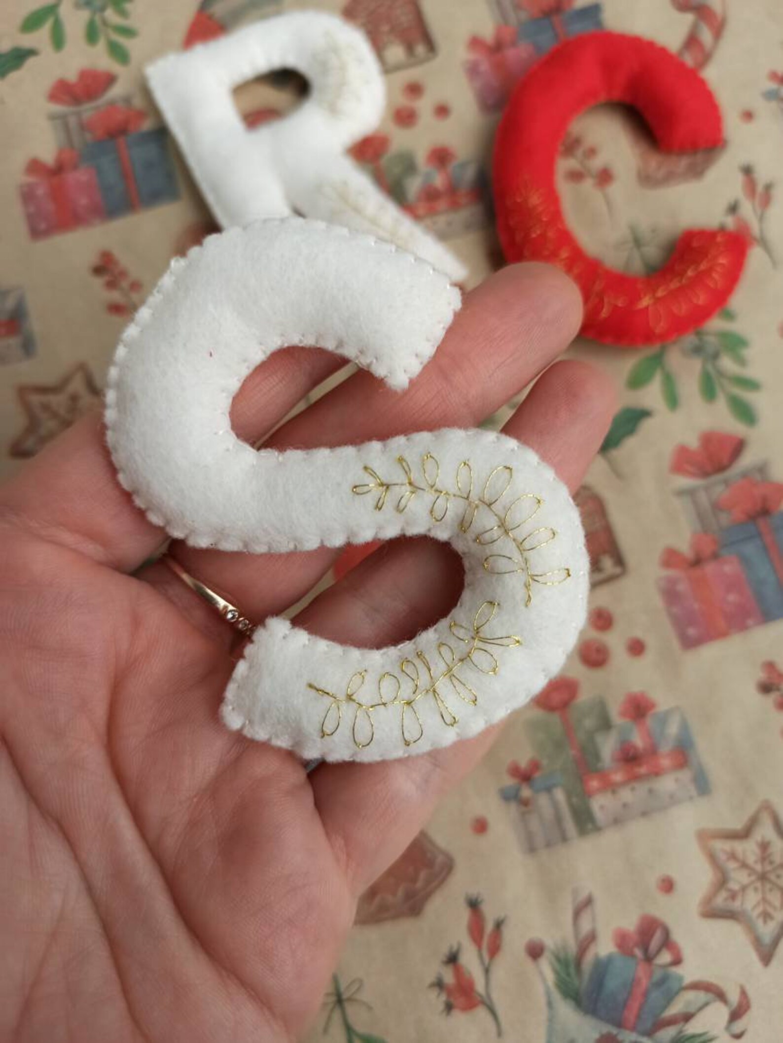 Letters for Stockings and Gifts, Christmas Ornaments, Personalized ...