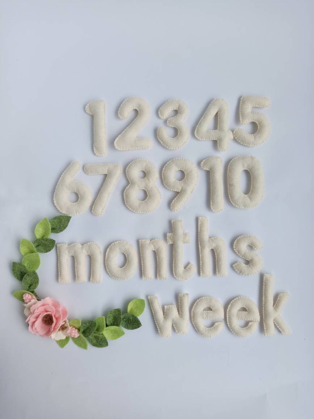Baby Milestone Numbers, Baby Monthly Milestone Blocks, Countdown ...