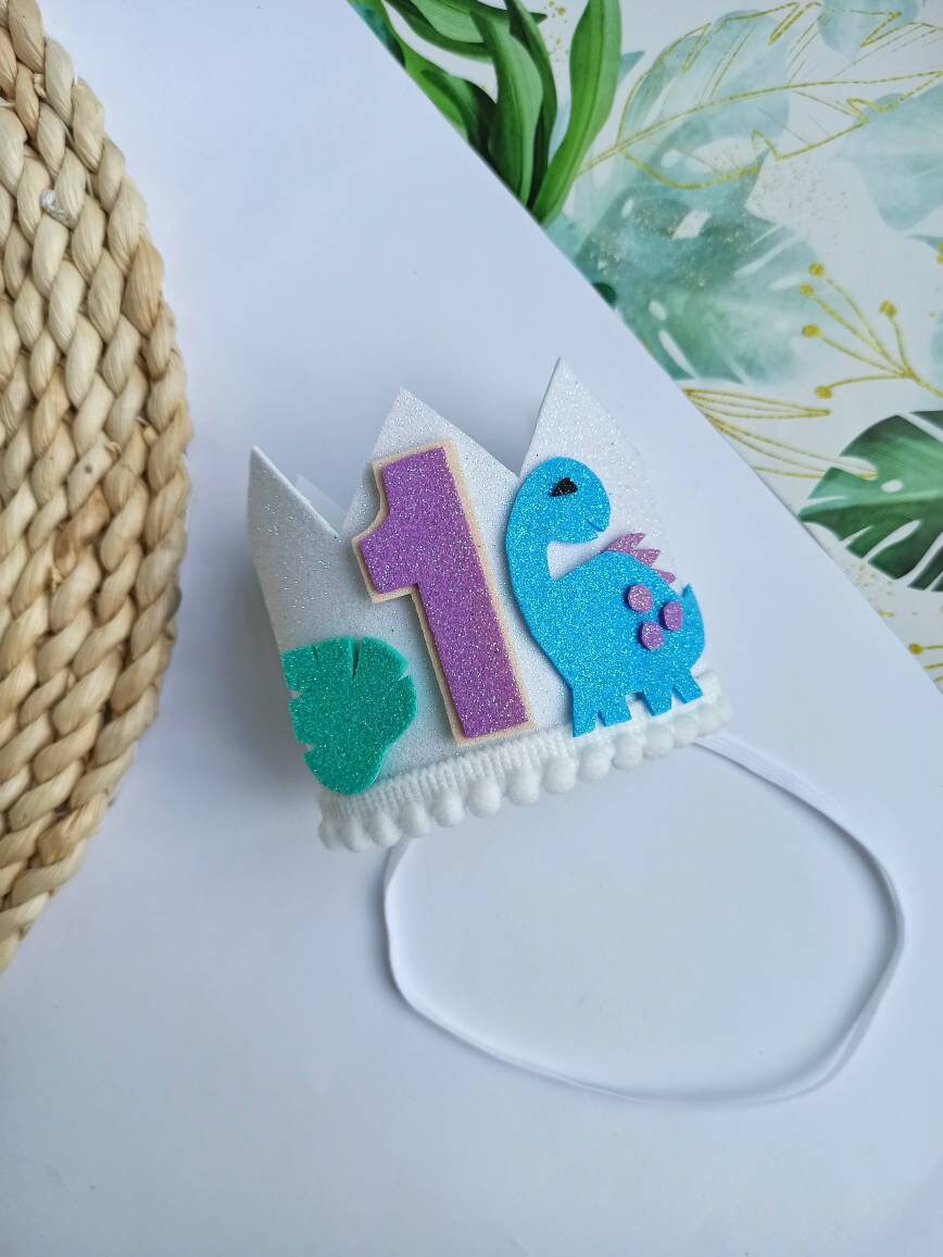 Dinosaur Birthday Crown Boy Dinosaur 1st Birthday Crown - Etsy