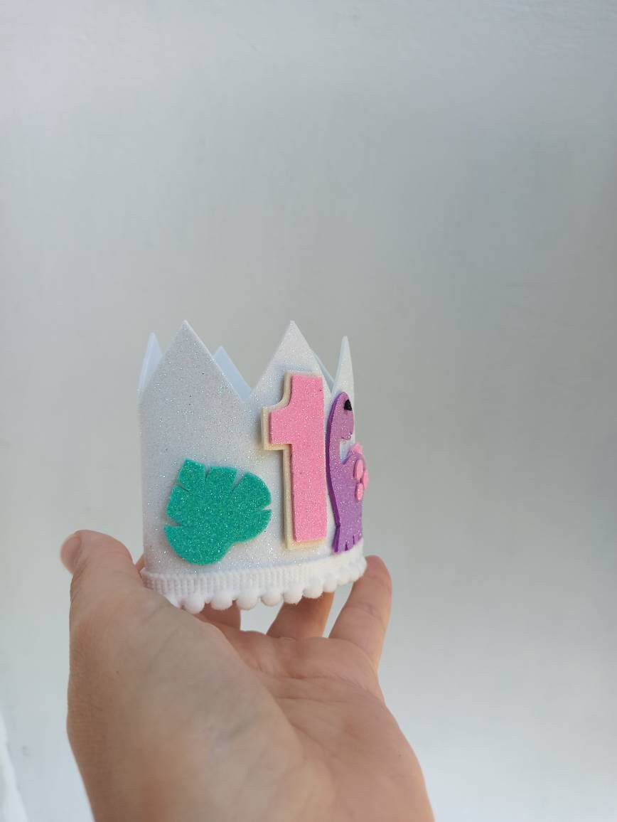 Dinosaur Birthday Crown, Wild One, Girl Dinosaur Birthday Outfit ...