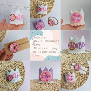 Donut Headband for Girls Donut Birthday Crown Baby Donut | Etsy