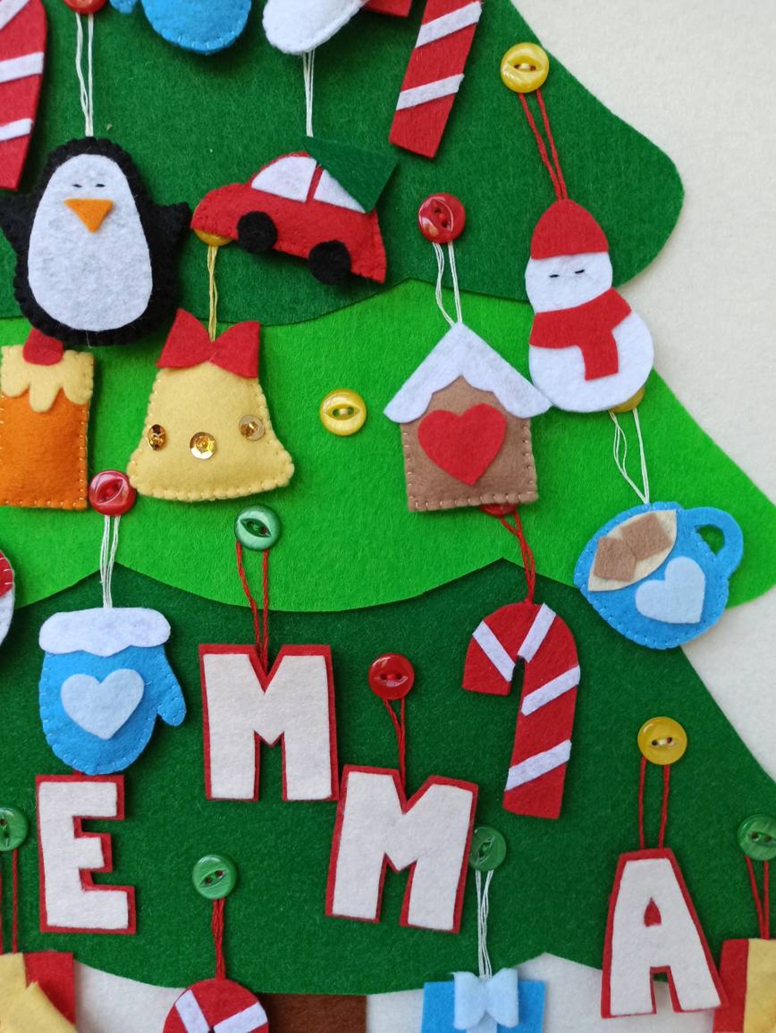 Felt Advent Calendar Tree Advent Calendar Kids Christmas - Etsy UK