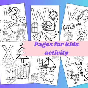 26 Alphabet Coloring Pages, Printable Coloring Alphabet - Etsy