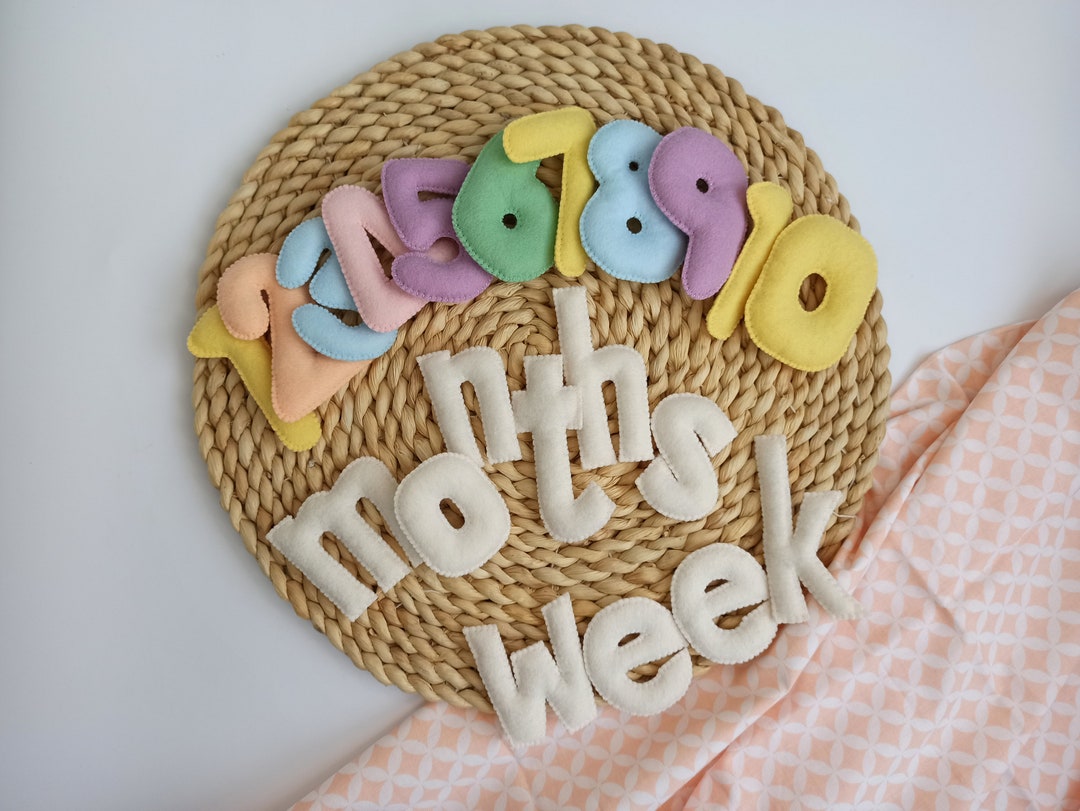 Baby Milestone Numbers, Month by Month Baby, Baby Month Tracker, Baby ...