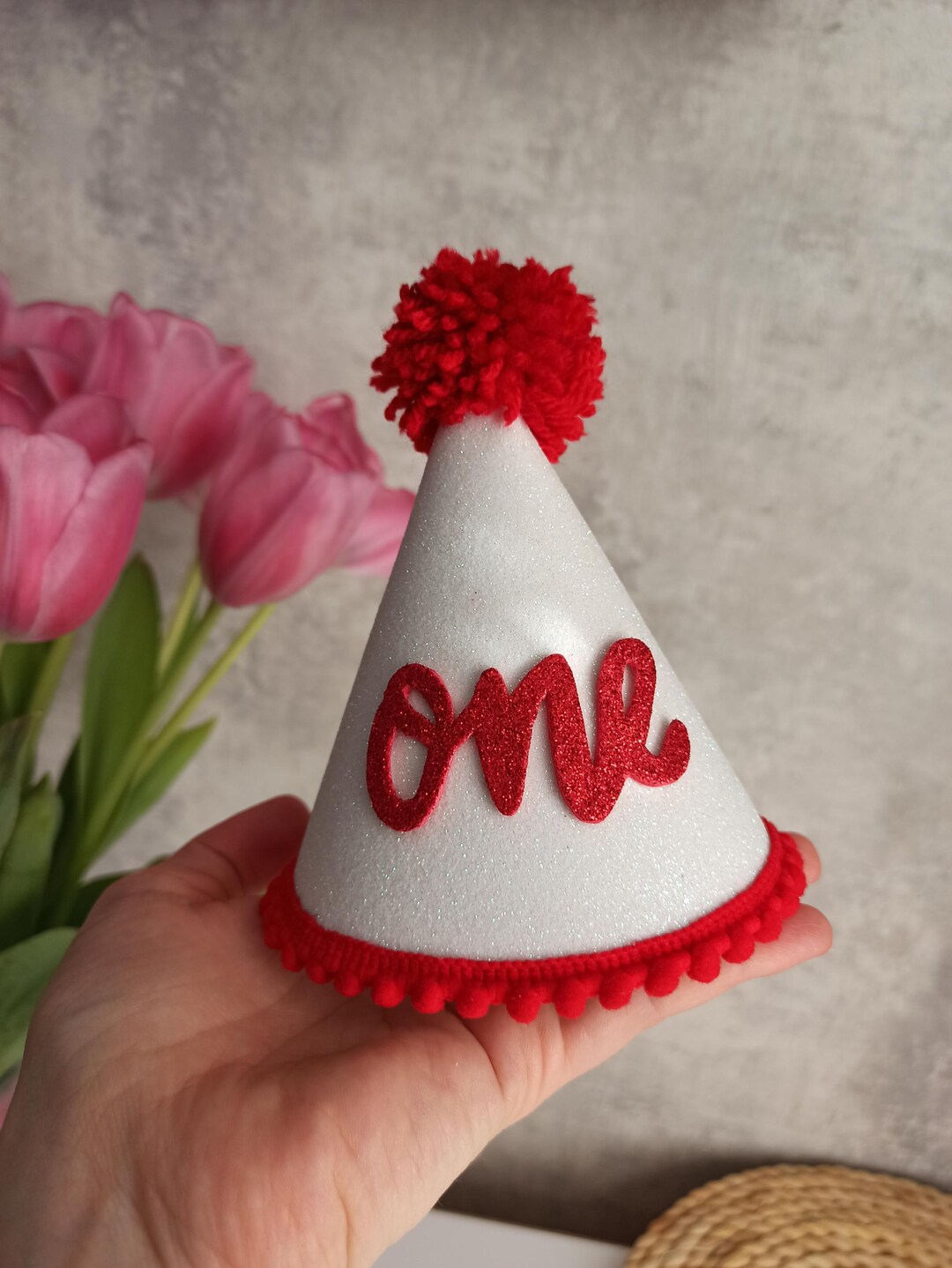 Red Ladybug Party Hat, Ladybug Theme 1st Birthday Hat, Cake Smash ...