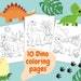 Printable Dinosaur Coloring Pages for Kids, Dino Birthday Party ...