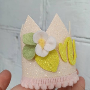 Lemonade Birthday Crown 1st Birthday Hat With Lemon Sunshine - Etsy