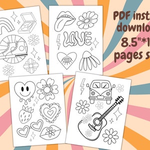 Groovy Coloring Page - Etsy