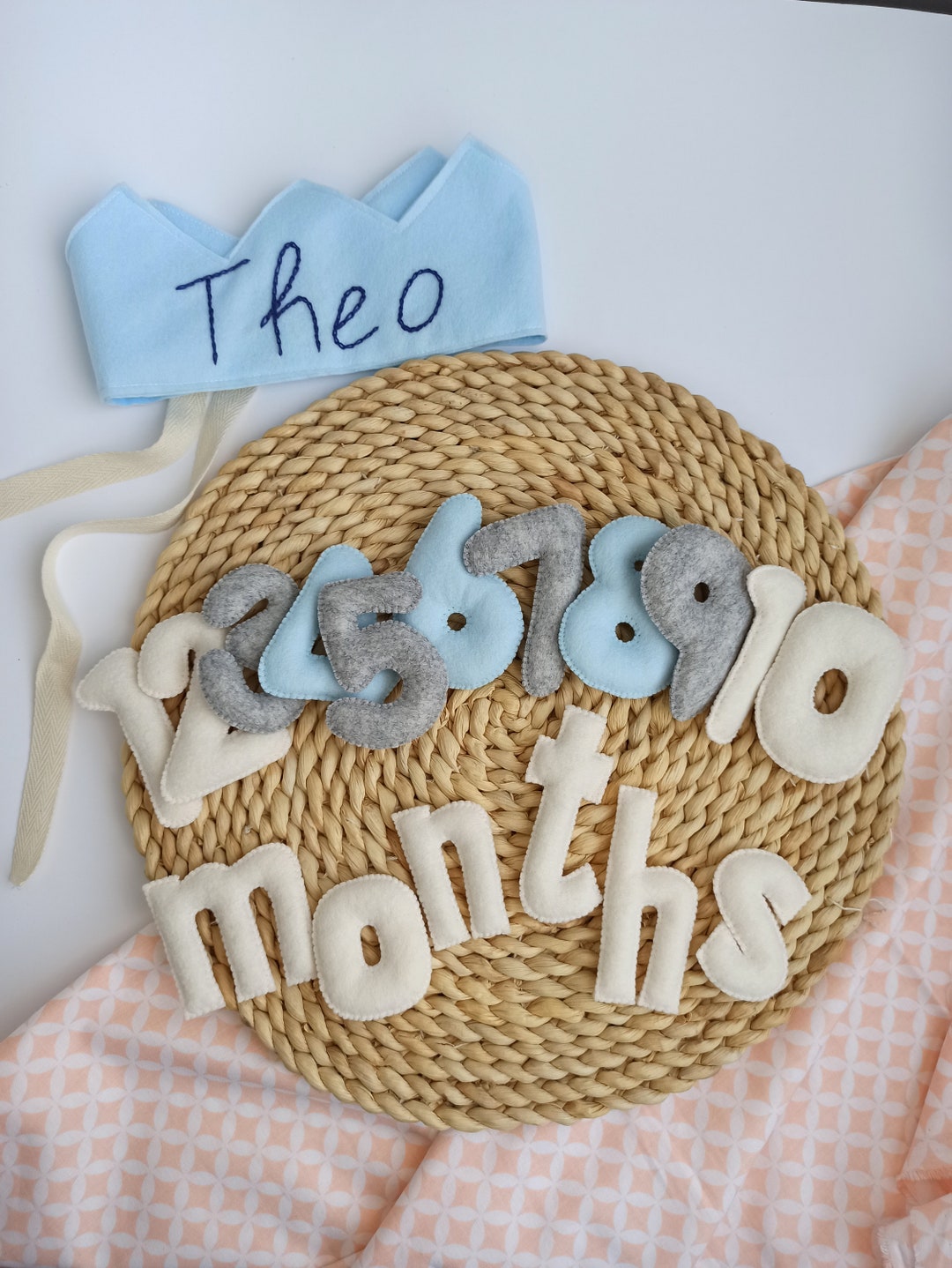 Boy Milestone Numbers Set, Its a Boy Sign, Monthly Photo Props, Baby ...
