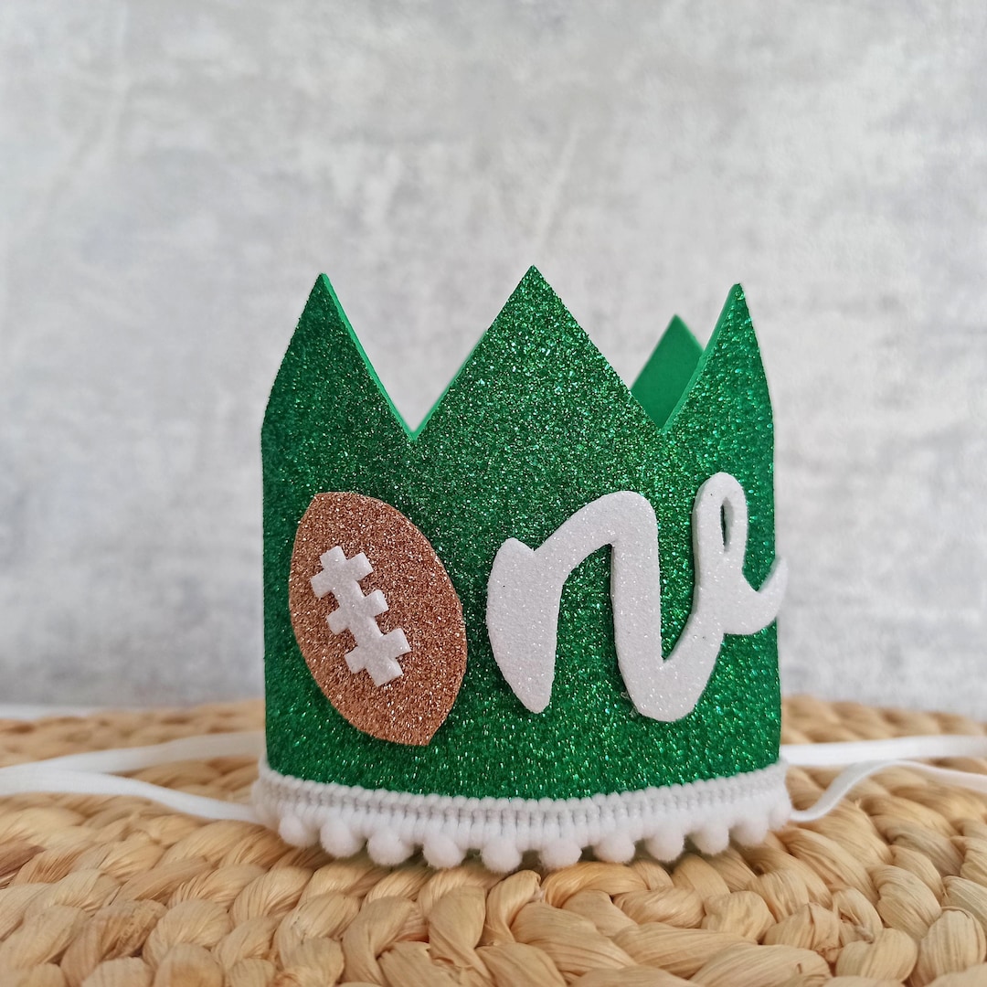 Football Birthday Crown, One Year Down Birthday, Touchdown Birthday Hat ...