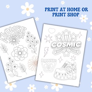 Printable Coloring Pages With Retro Groovy Theme, Groovy Kids Coloring ...