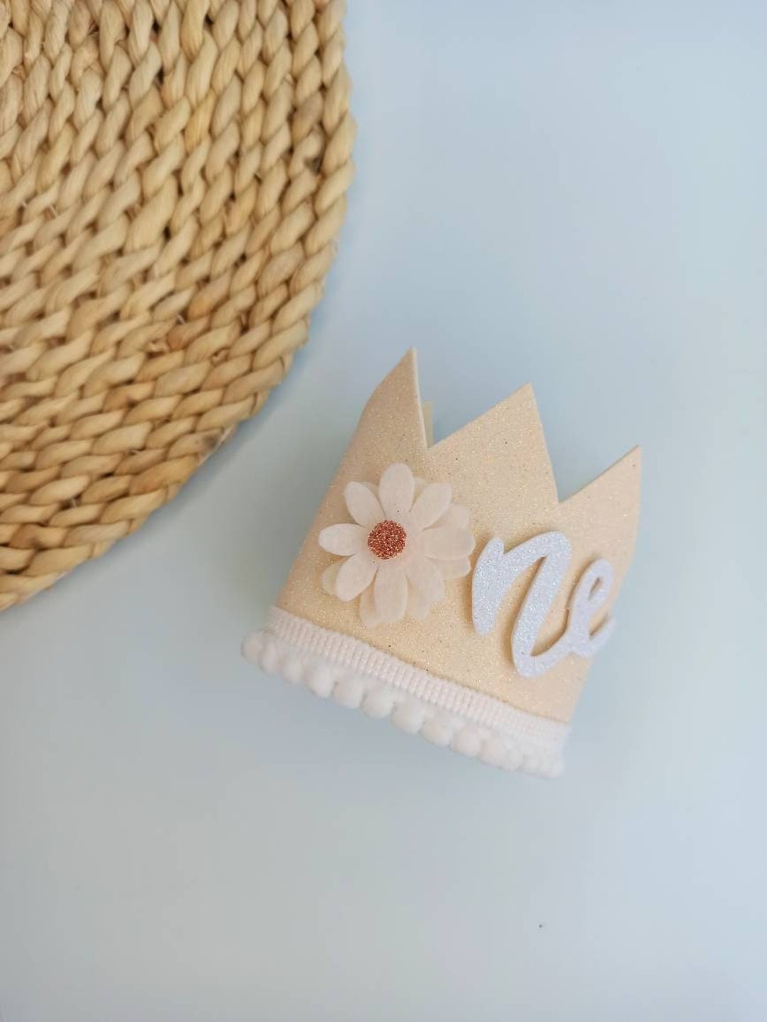 Groovy 1st Birthday Crown With Daisy, Flower Power Birthday, Girl 1st ...