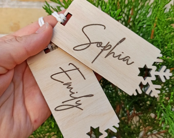 Personalized Stocking Tags Wooden Name Tags Christmas Labels Wooden ...
