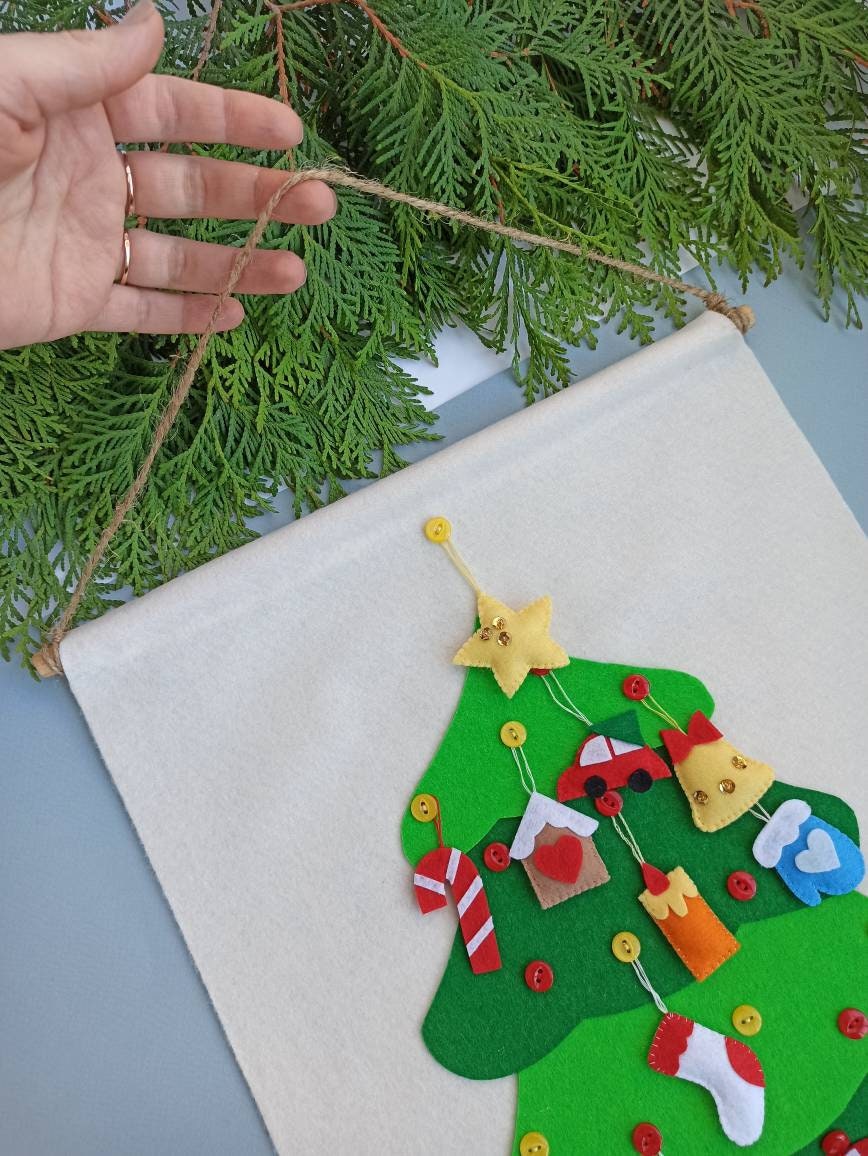 Felt Advent Calendar Tree Advent Calendar Kids Christmas - Etsy UK