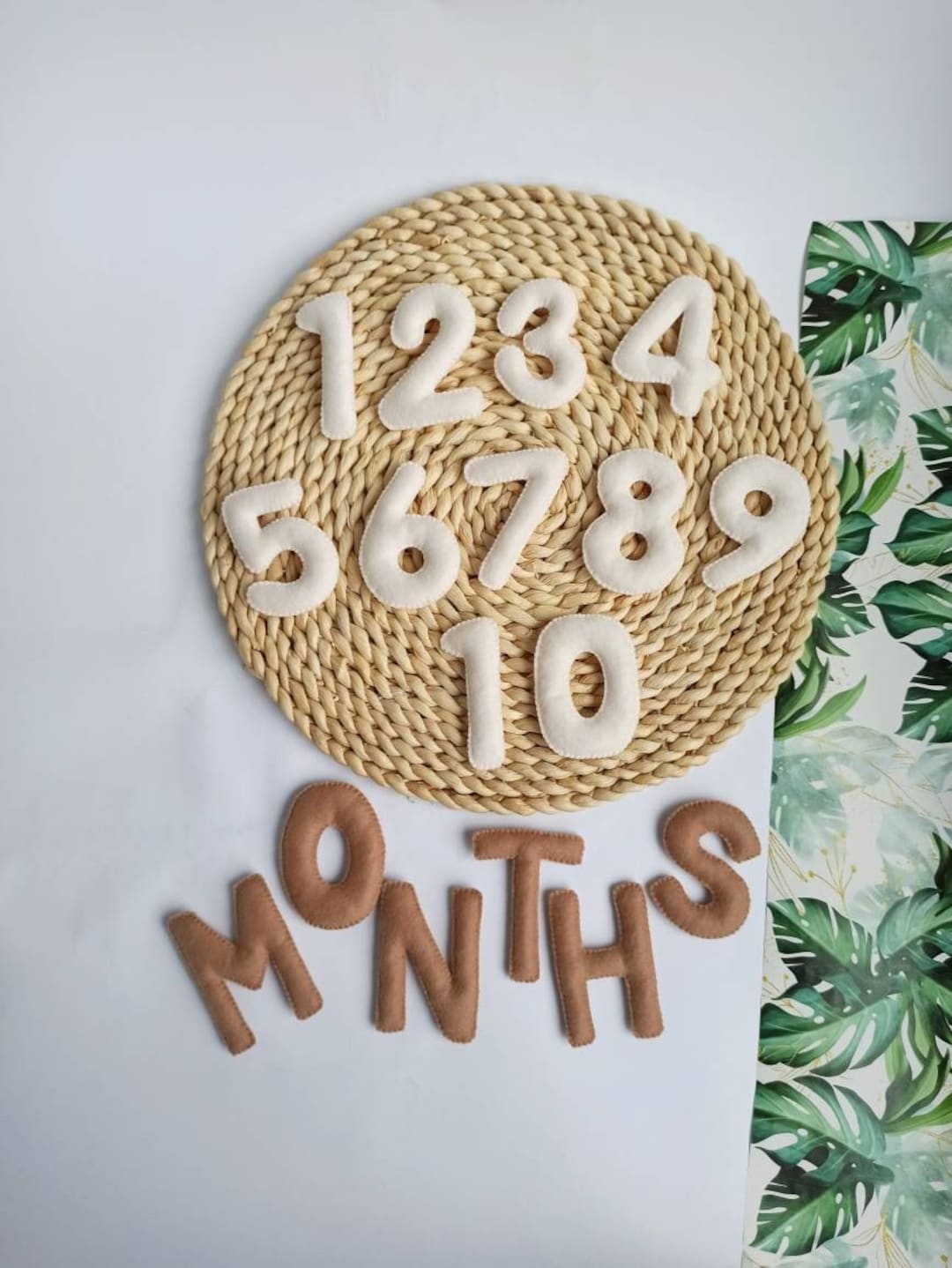 Felt Baby Milestone Numbers, Baby Milestone Cards, Baby Monthly ...