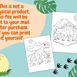 Printable Dinosaur Coloring Pages for Kids, Dino Birthday Party ...