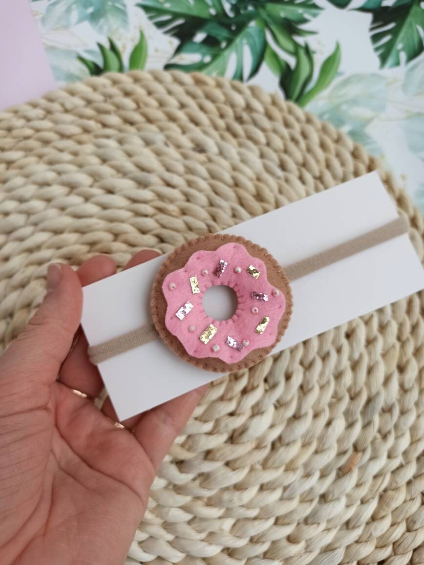 Donut headband for girls Donut birthday crown Baby donut photo | Etsy
