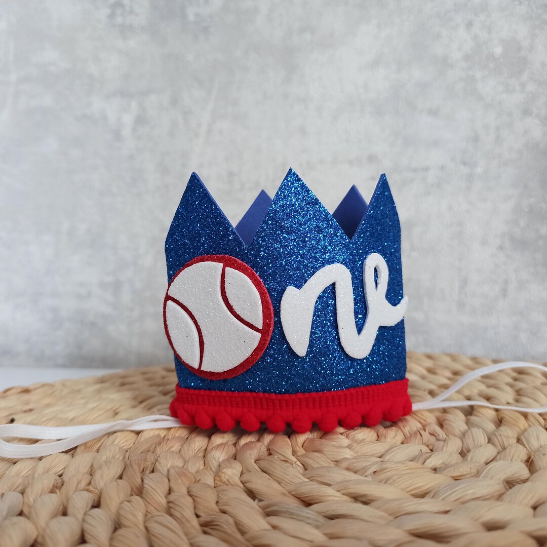 Baseball Birthday Crown, Little Slugger First Birthday Party Hat, One ...