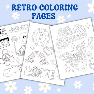 Printable Coloring Pages With Retro Groovy Theme, Groovy Kids Coloring ...